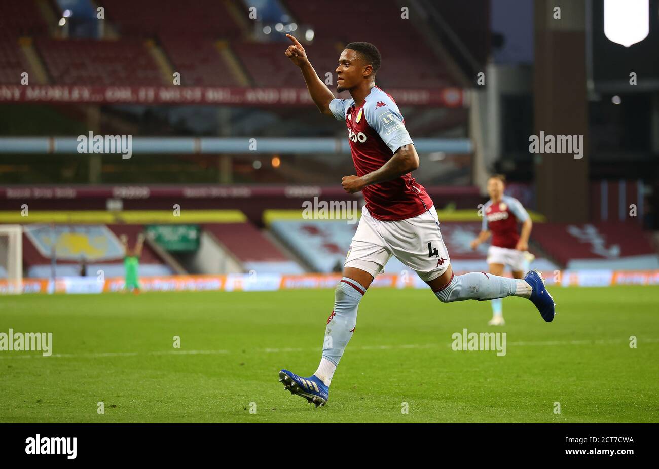 Aston villas ezri konsa celebrates scoring hi-res stock photography and ...