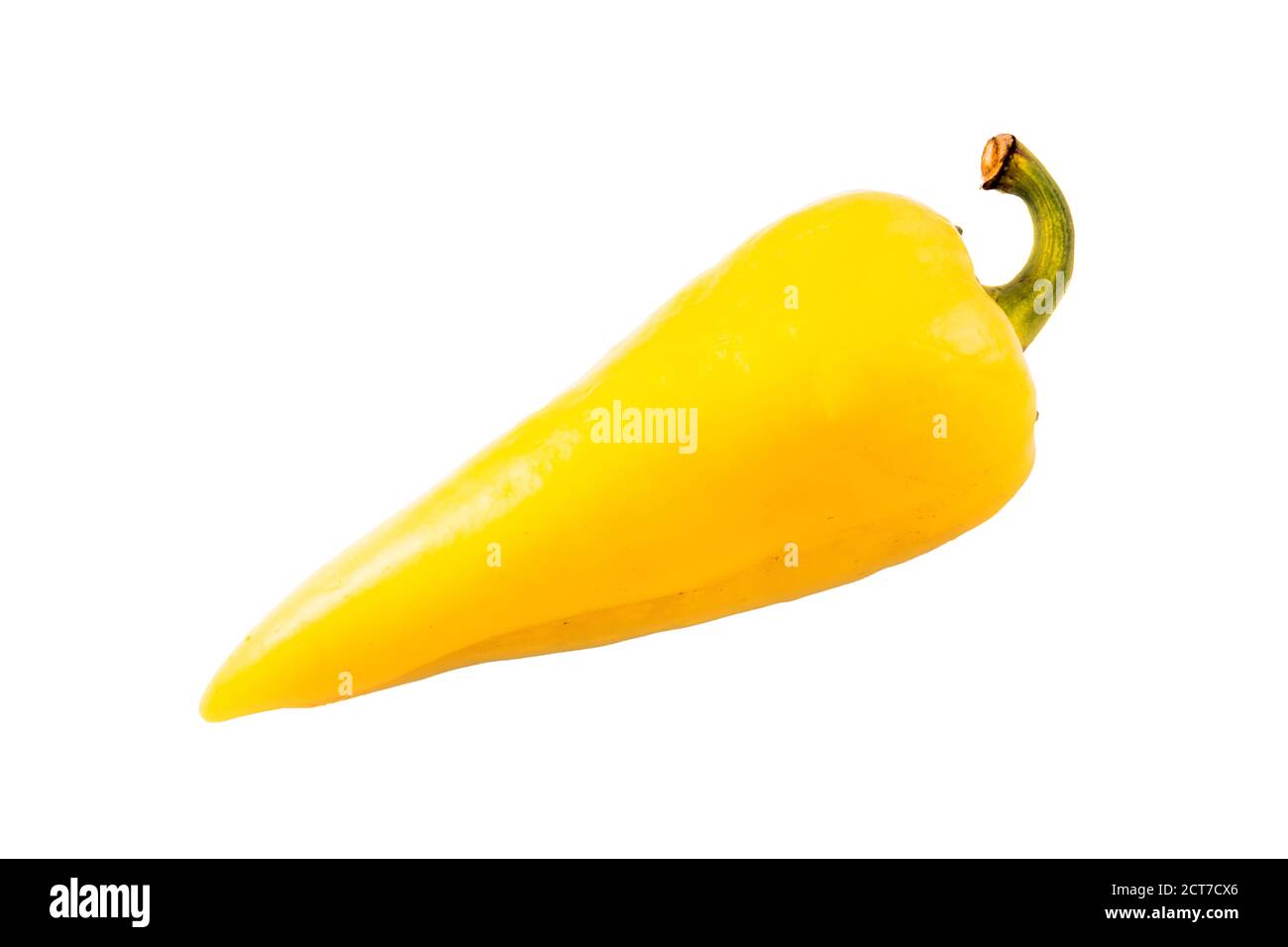 One whole yellow peppers on a white background in isolation Stock Photo ...