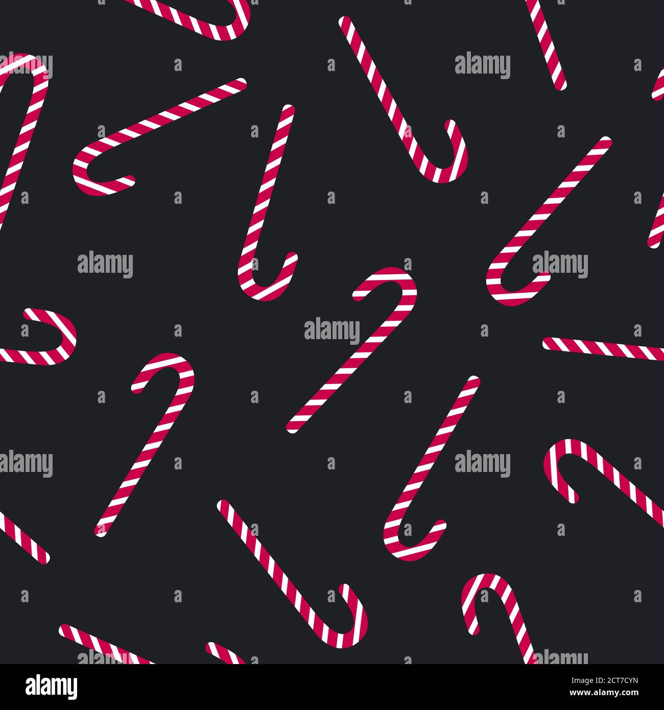 Candy cane Vector seamless pattern in flat design Stock Vector Image ...