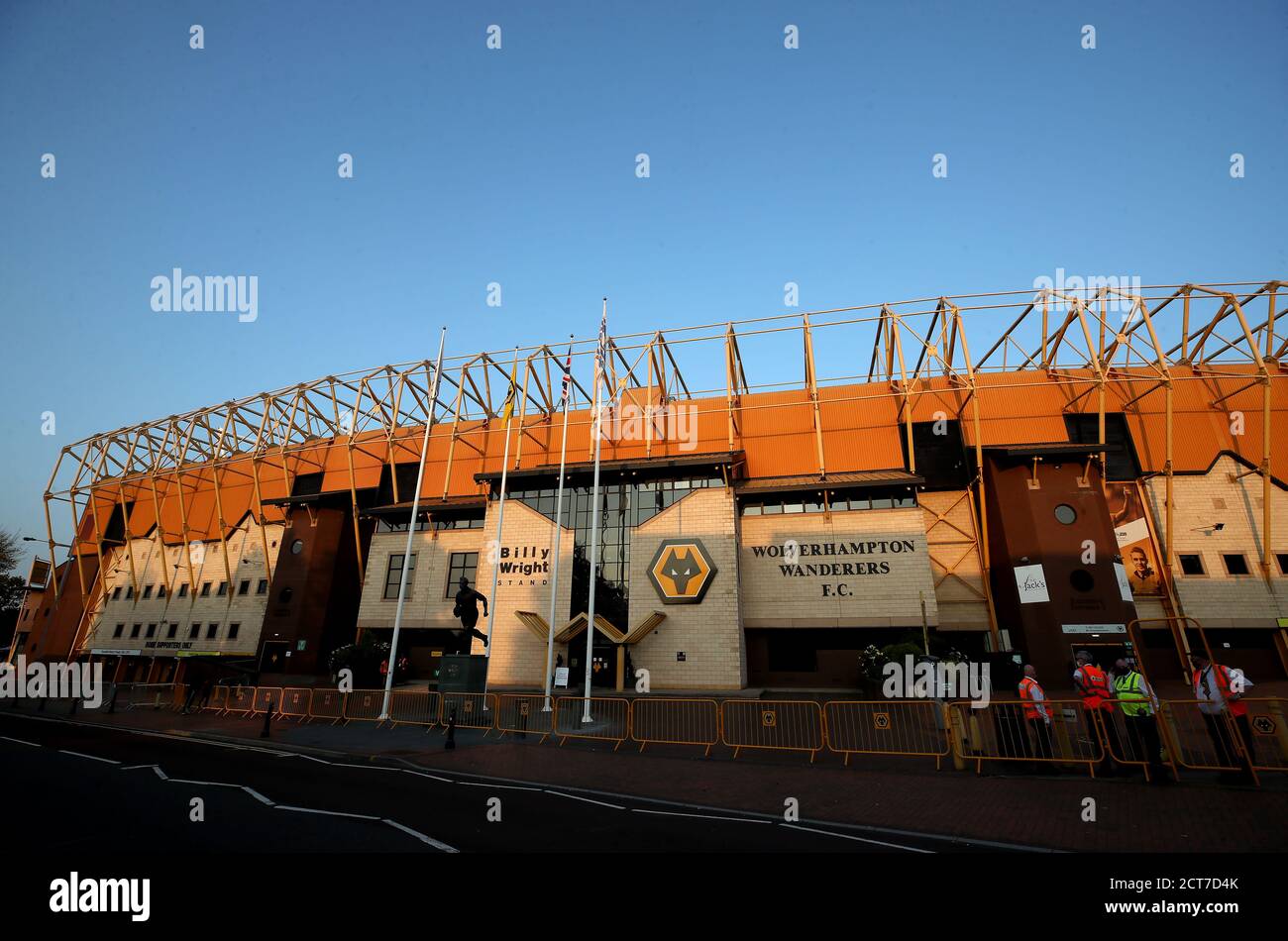 A view outside the stadium before the Premier League match at Molineux ...