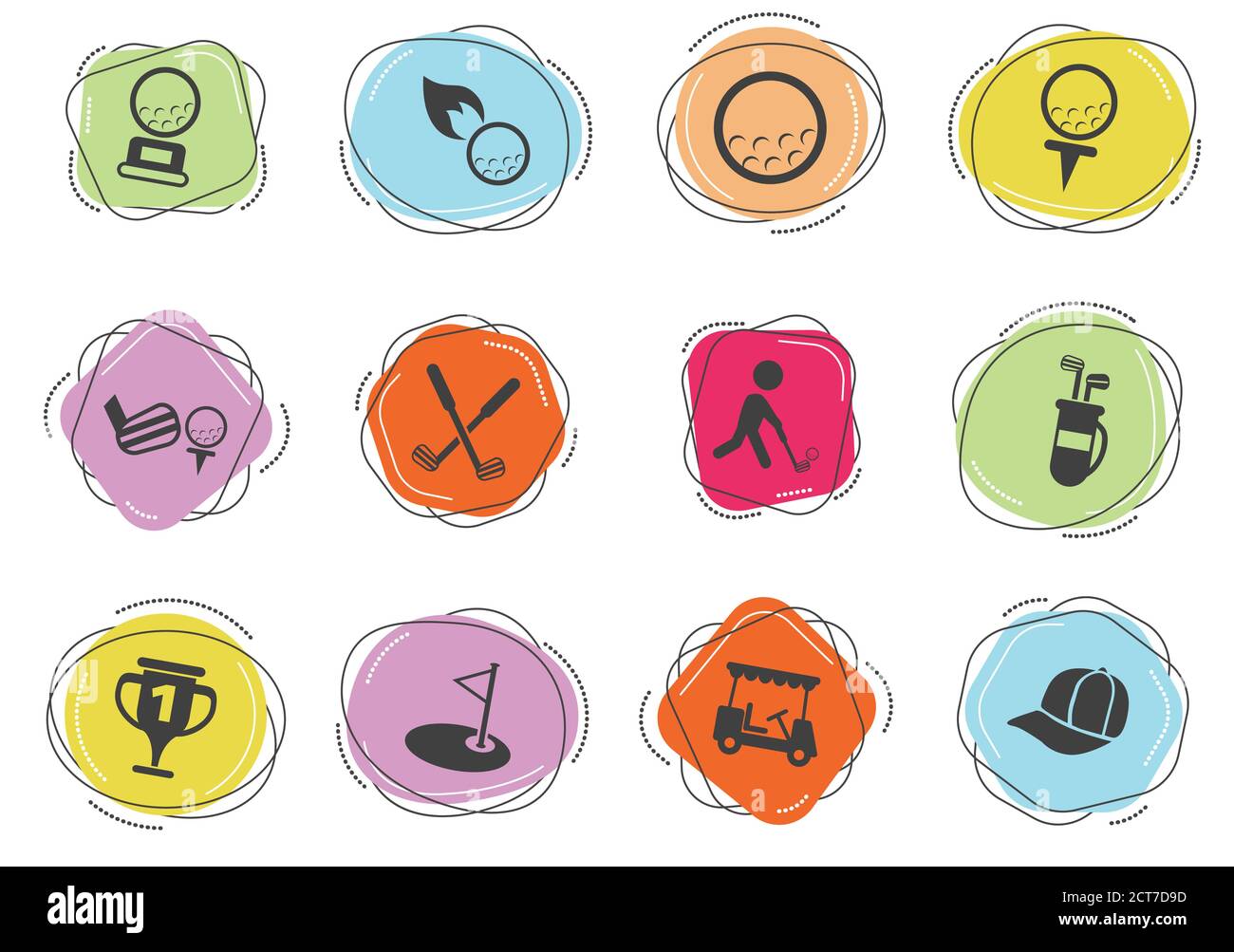 golf icon set Stock Vector Image & Art - Alamy