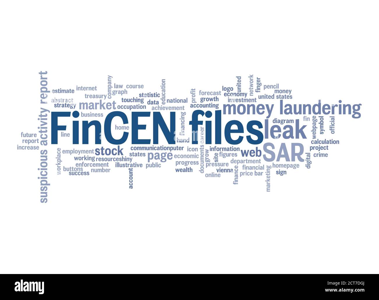 FinCEN files word cloud concept on white background Stock Photo - Alamy