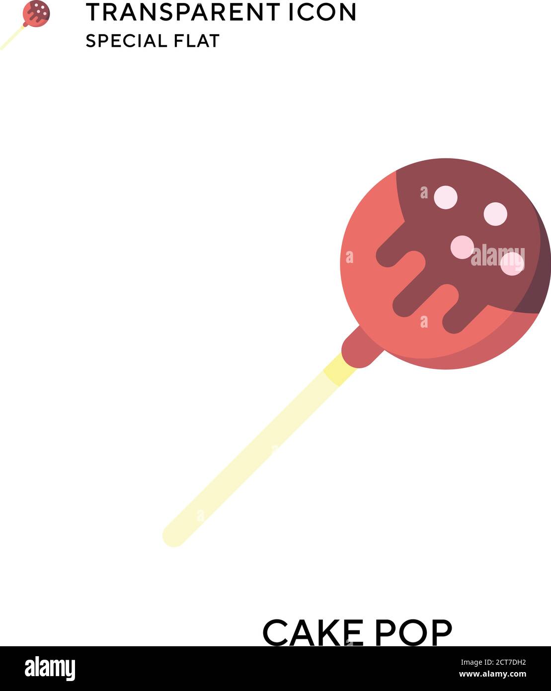 Cake pop vector icon. Flat style illustration. EPS 10 vector Stock ...