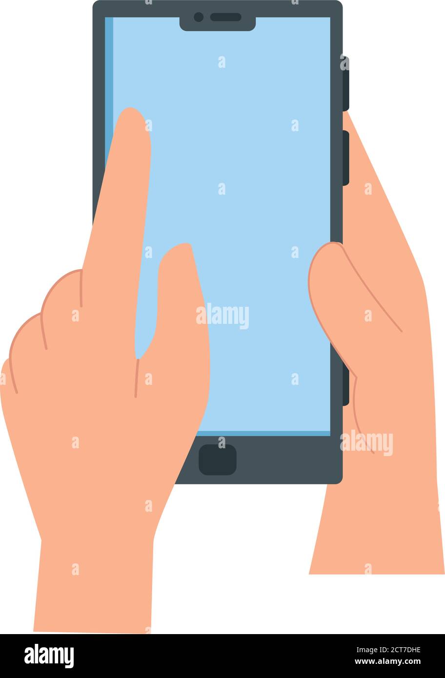 hands holding black smartphone vector design Stock Vector Image & Art ...