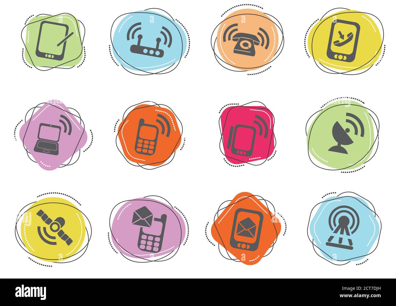 Mobile Icon Set Stock Vector Image & Art - Alamy