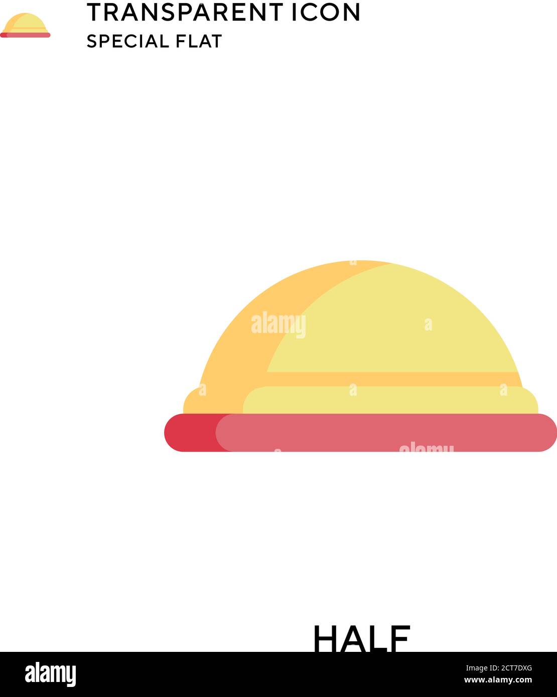 Half vector icon. Flat style illustration. EPS 10 vector Stock Vector ...