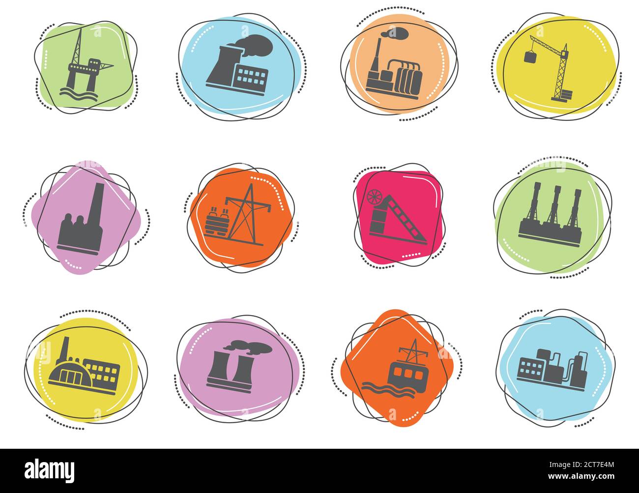 Factory and Industry Symbols Stock Vector Image & Art - Alamy