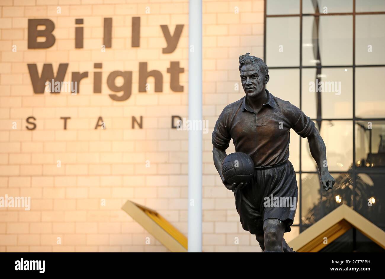 The Billy Wright statue outside the stadium before the Premier League ...
