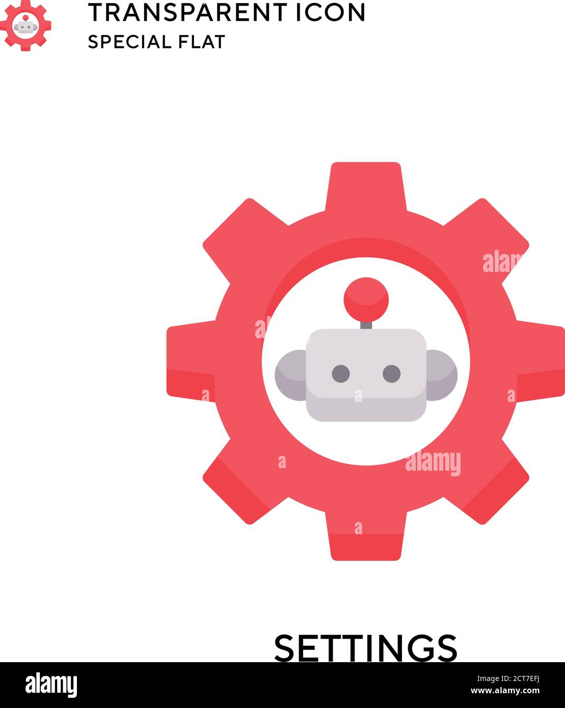 Settings vector icon. Flat style illustration. EPS 10 vector Stock ...