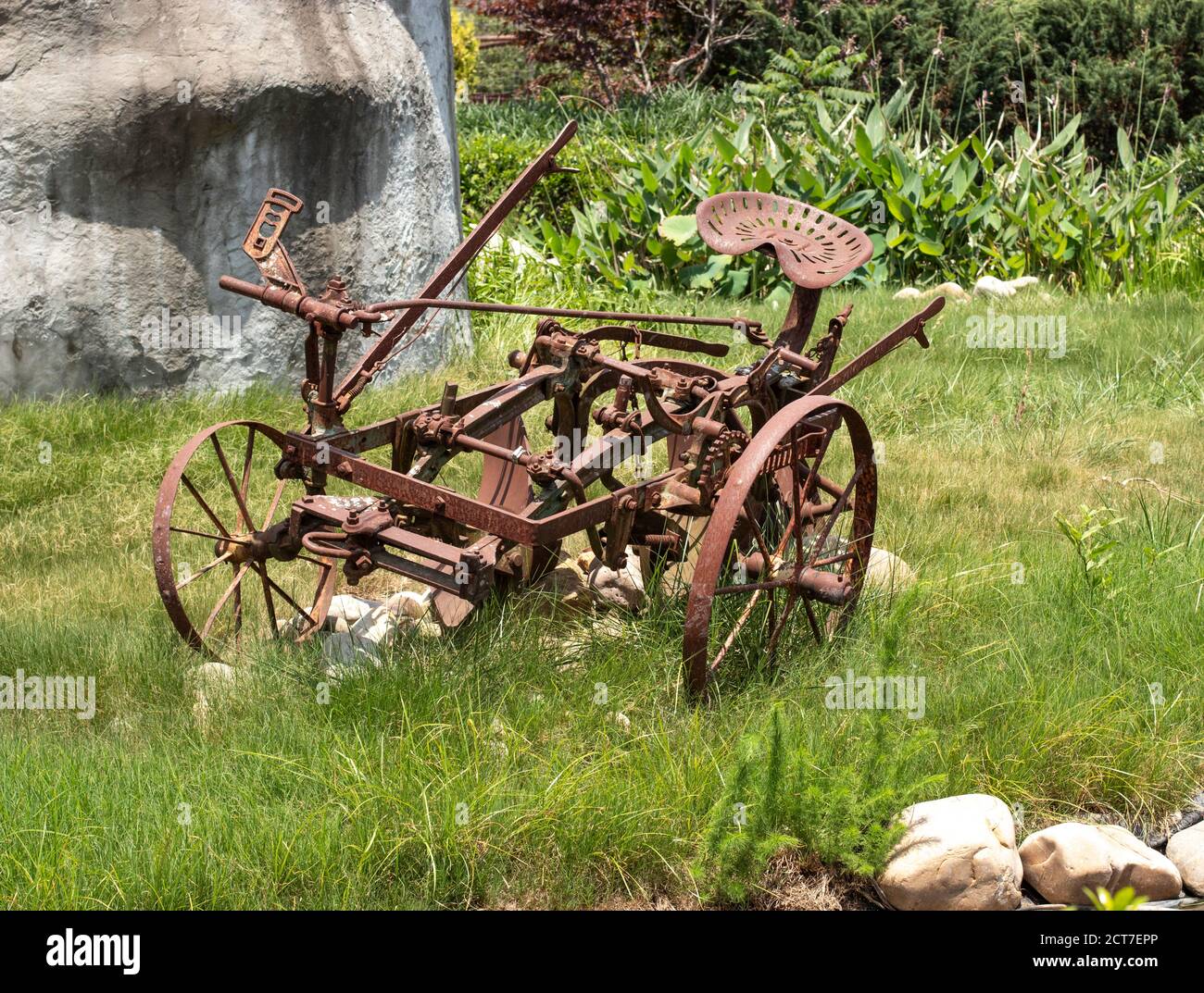Antique garden plow hi-res stock photography and images - Alamy