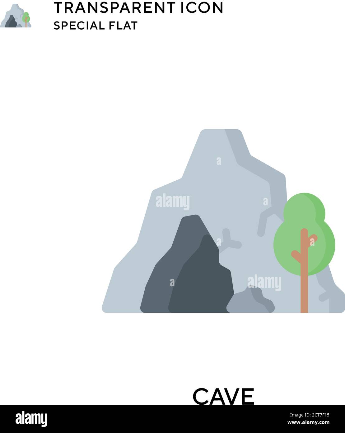 Cave vector icon. Flat style illustration. EPS 10 vector Stock Vector ...