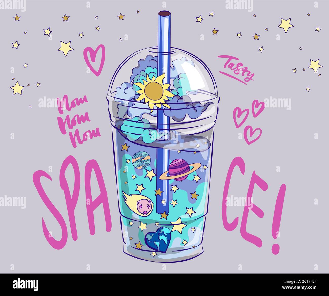 coffee and bubble tea with the slogan Stock Vector Image & Art - Alamy