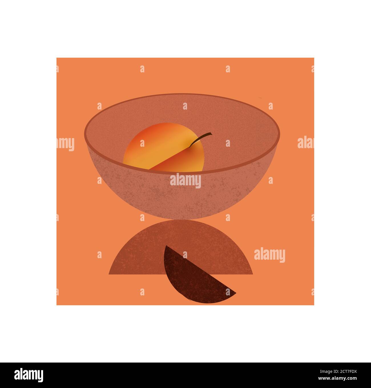 Abstract wooden bowls are seen with fruit in this decorative food ...