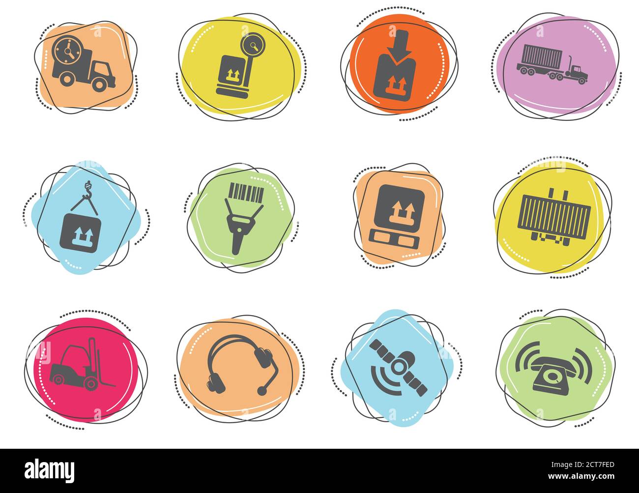 Logistics Icon Set Stock Vector Image & Art - Alamy