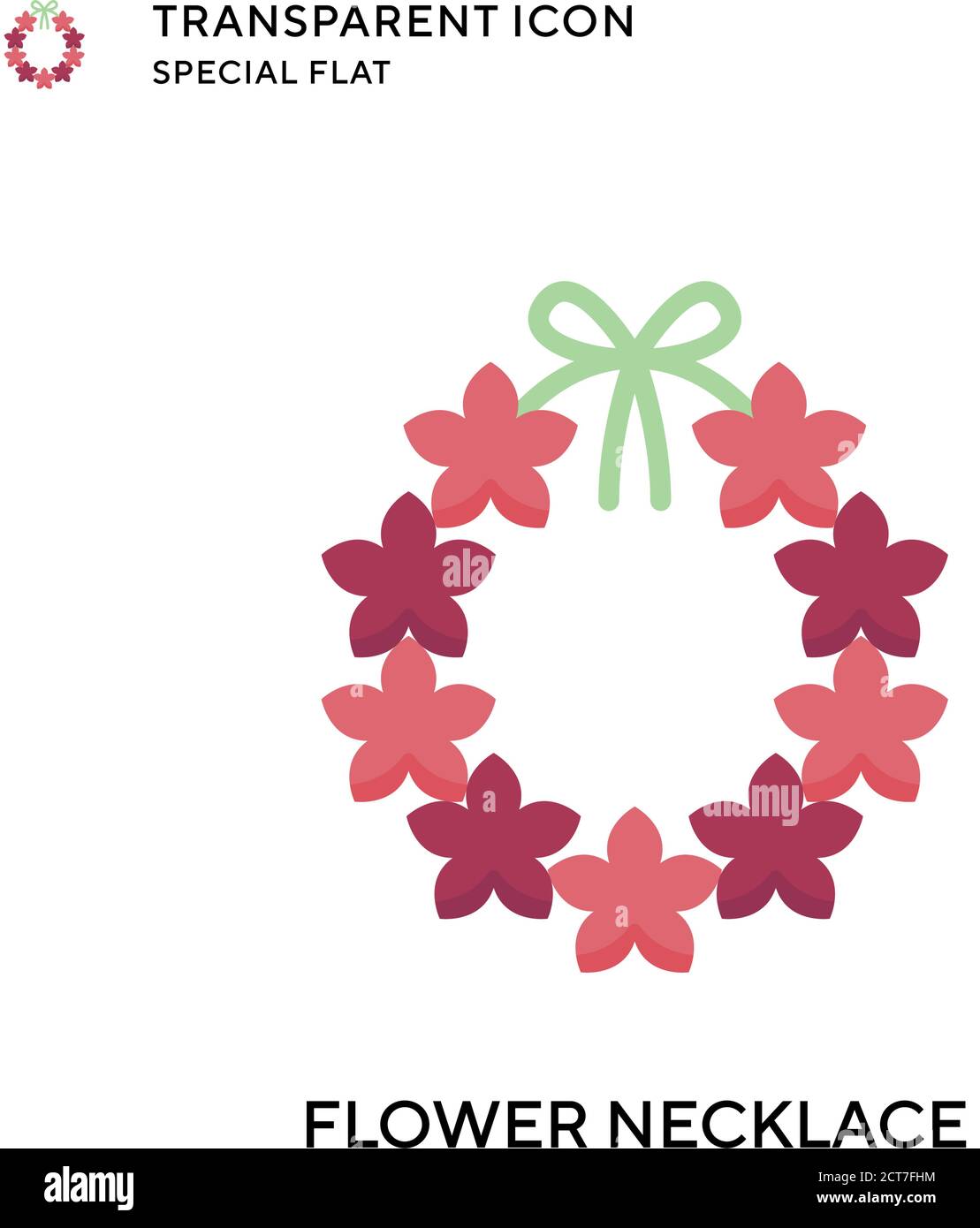 Flower necklace vector icon. Flat style illustration. EPS 10 vector ...