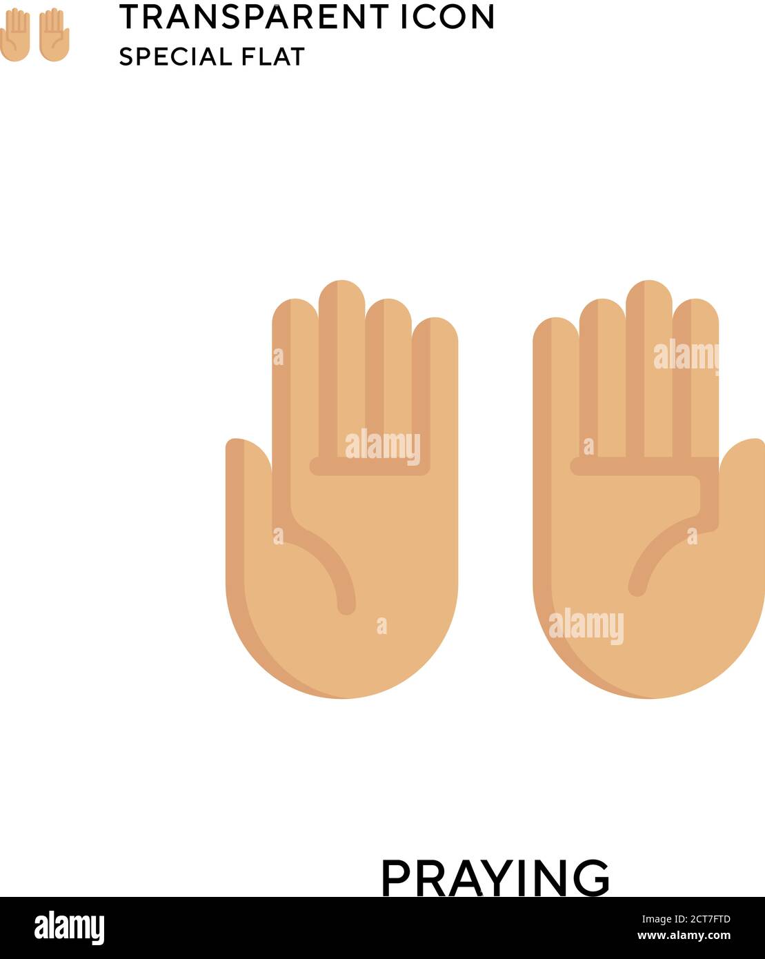 Praying vector icon. Flat style illustration. EPS 10 vector Stock ...