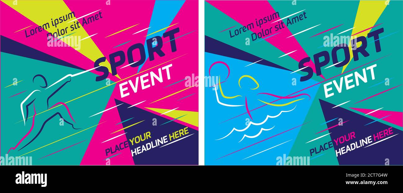 Summer sports icon set isolated silhouettes of athletes Different kinds ...