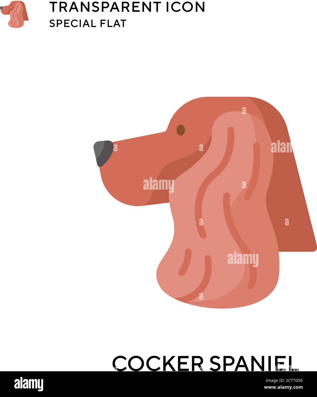 English cocker spaniel sitting Stock Vector Images - Alamy