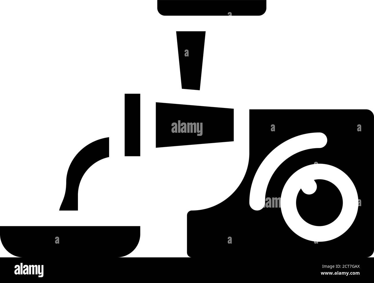 meat grinder glyph icon vector symbol illustration Stock Vector Image ...