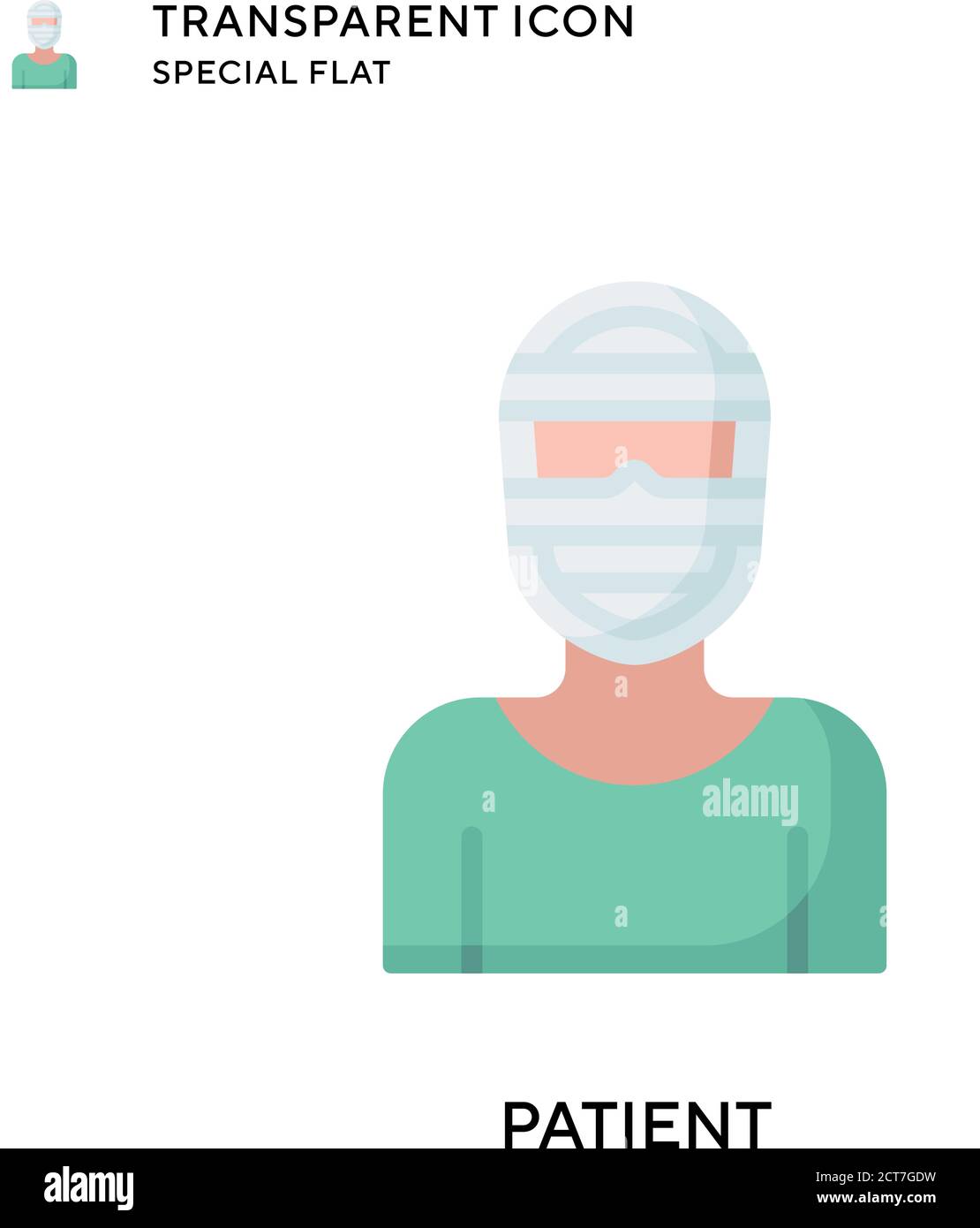 Patient vector icon. Flat style illustration. EPS 10 vector Stock ...