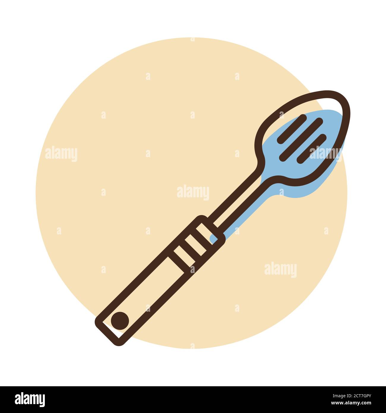Spoon for draining vector icon. Kitchen appliances. Graph symbol for ...