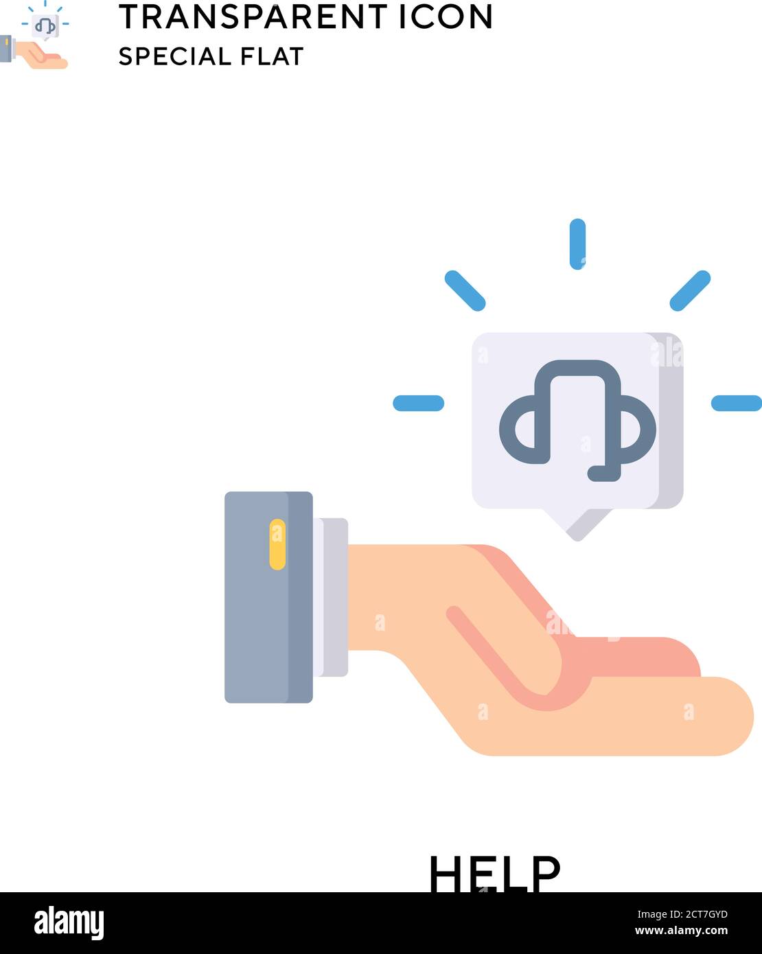 Help vector icon. Flat style illustration. EPS 10 vector Stock Vector ...