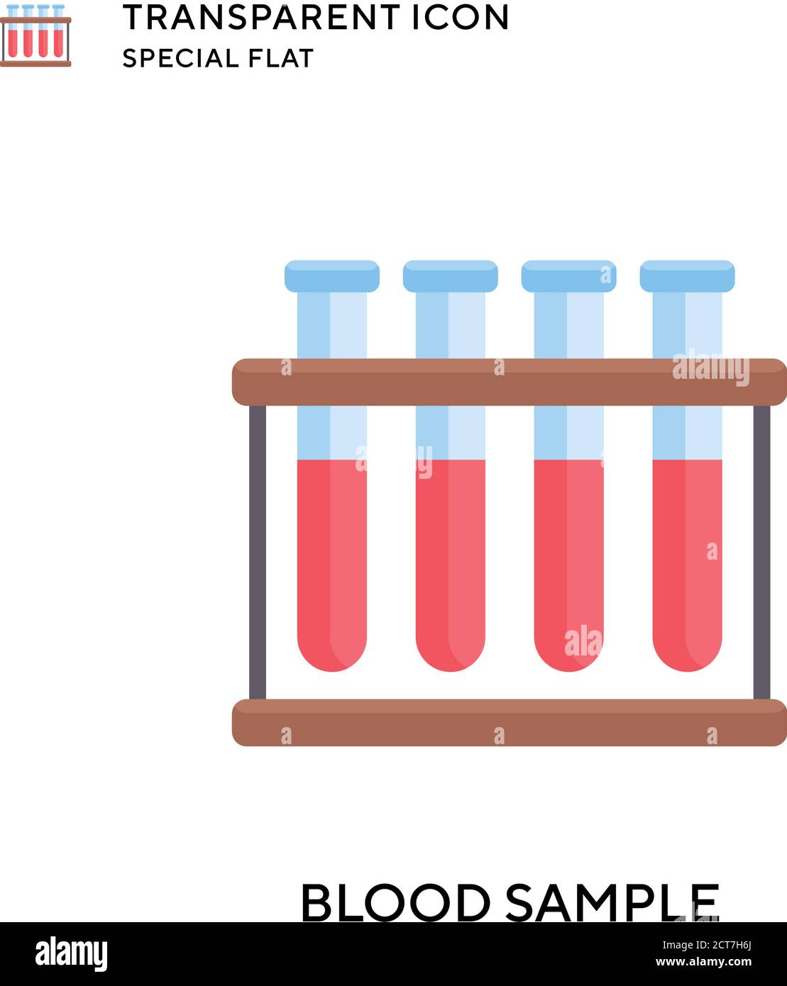 Blood sample vector icon. Flat style illustration. EPS 10 vector Stock ...
