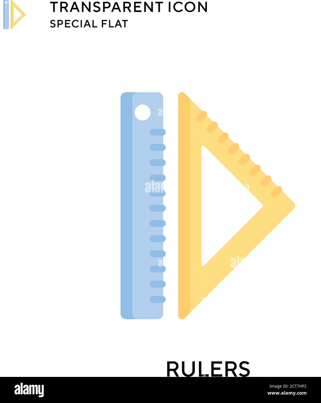 Rulers vector icon. Flat style illustration. EPS 10 vector Stock Vector ...