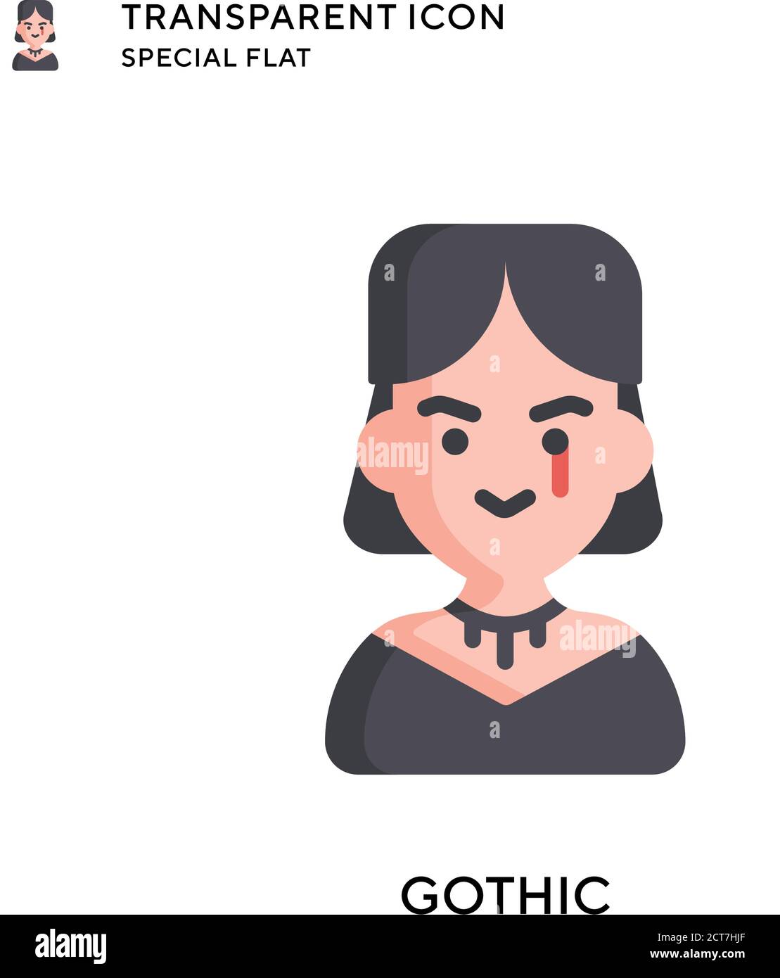 Gothic vector icon. Flat style illustration. EPS 10 vector Stock Vector ...