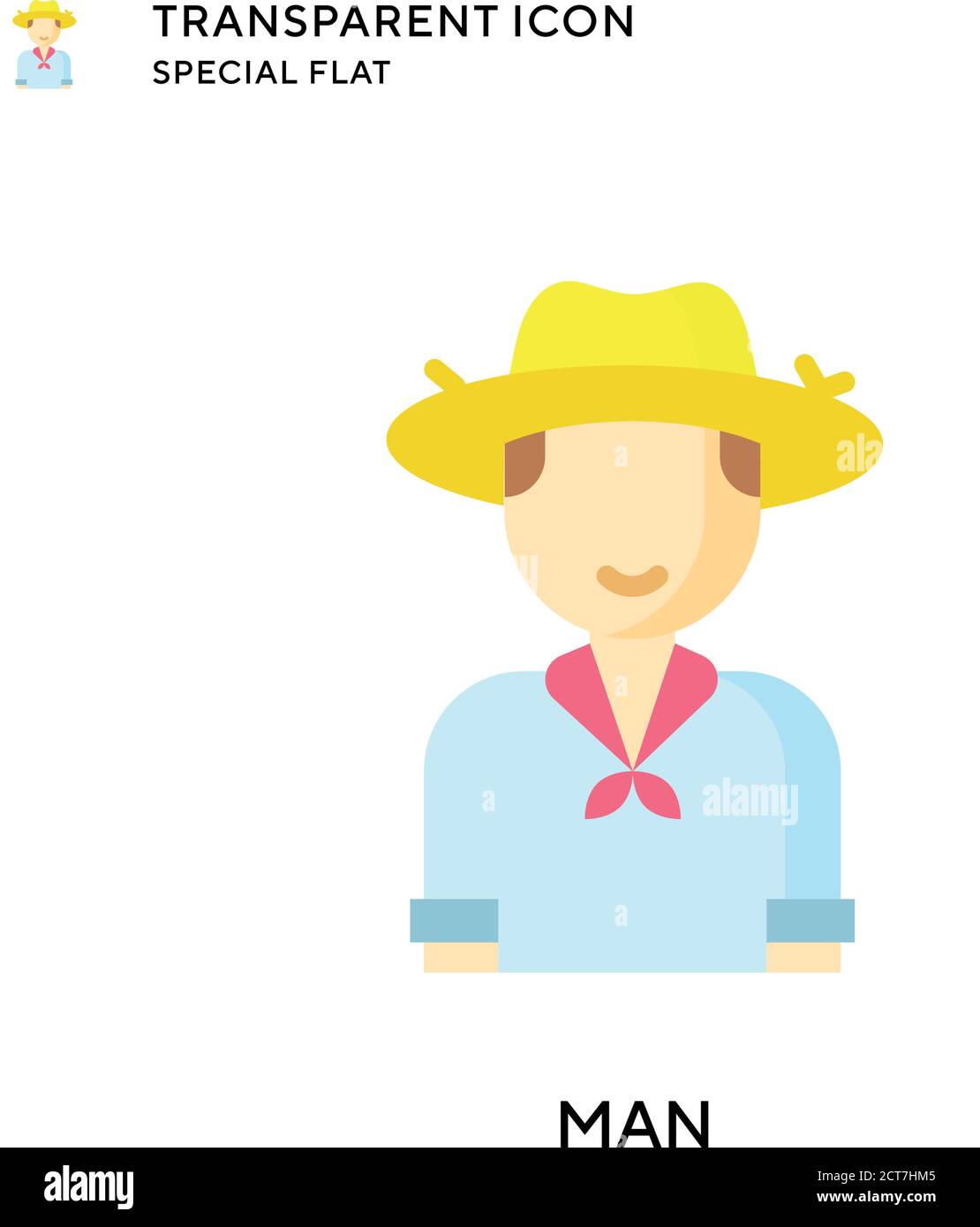 Man vector icon. Flat style illustration. EPS 10 vector Stock Vector Image & Art - Alamy