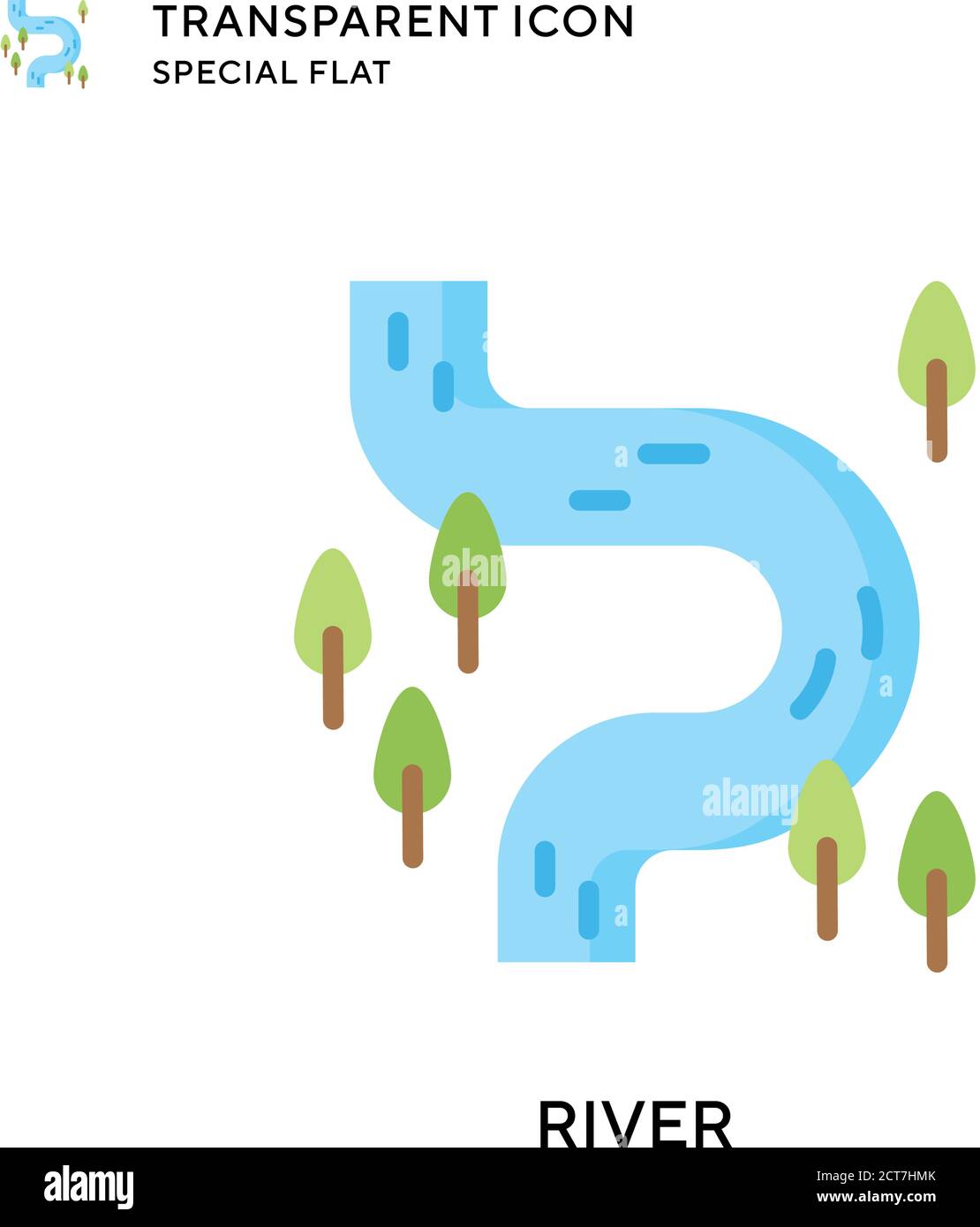 Aerial view green river Cut Out Stock Images & Pictures - Alamy