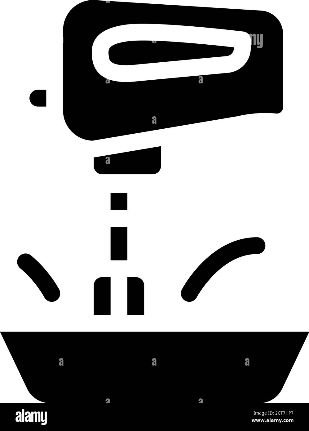 mixer kitchen tool glyph icon vector illustration Stock Vector Image ...