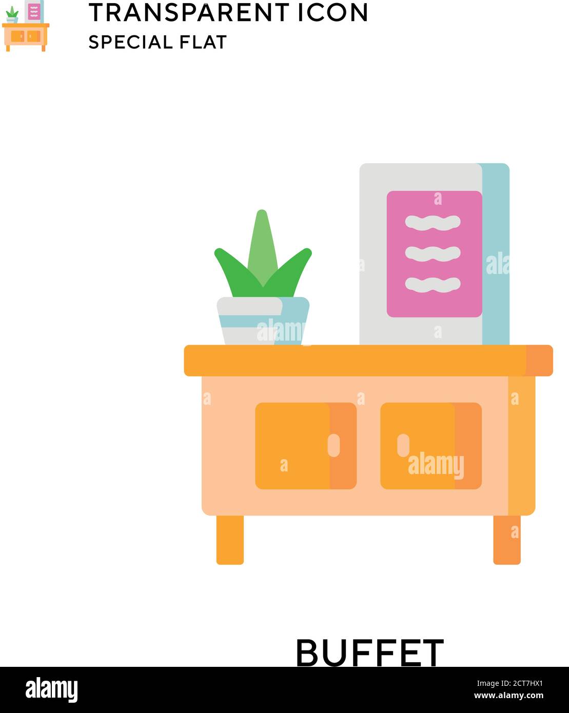 Buffet vector icon. Flat style illustration. EPS 10 vector Stock Vector ...