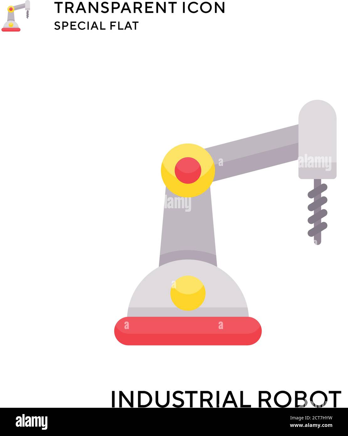 Industrial robot vector icon. Flat style illustration. EPS 10 vector ...