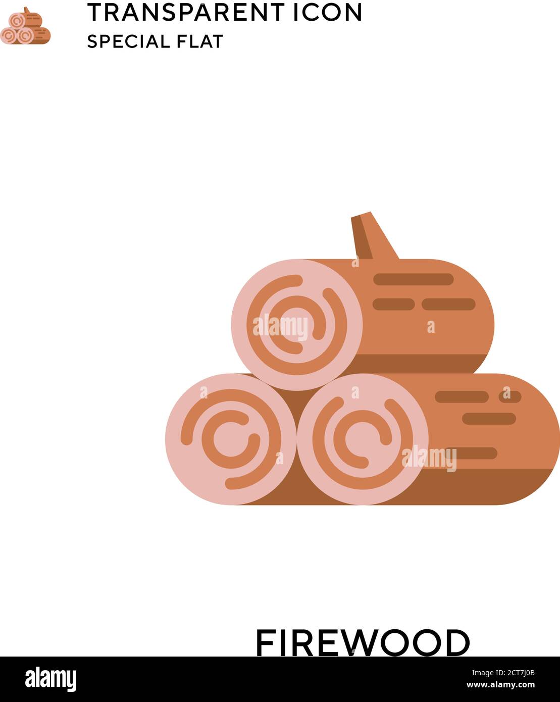 Firewood vector icon. Flat style illustration. EPS 10 vector Stock ...