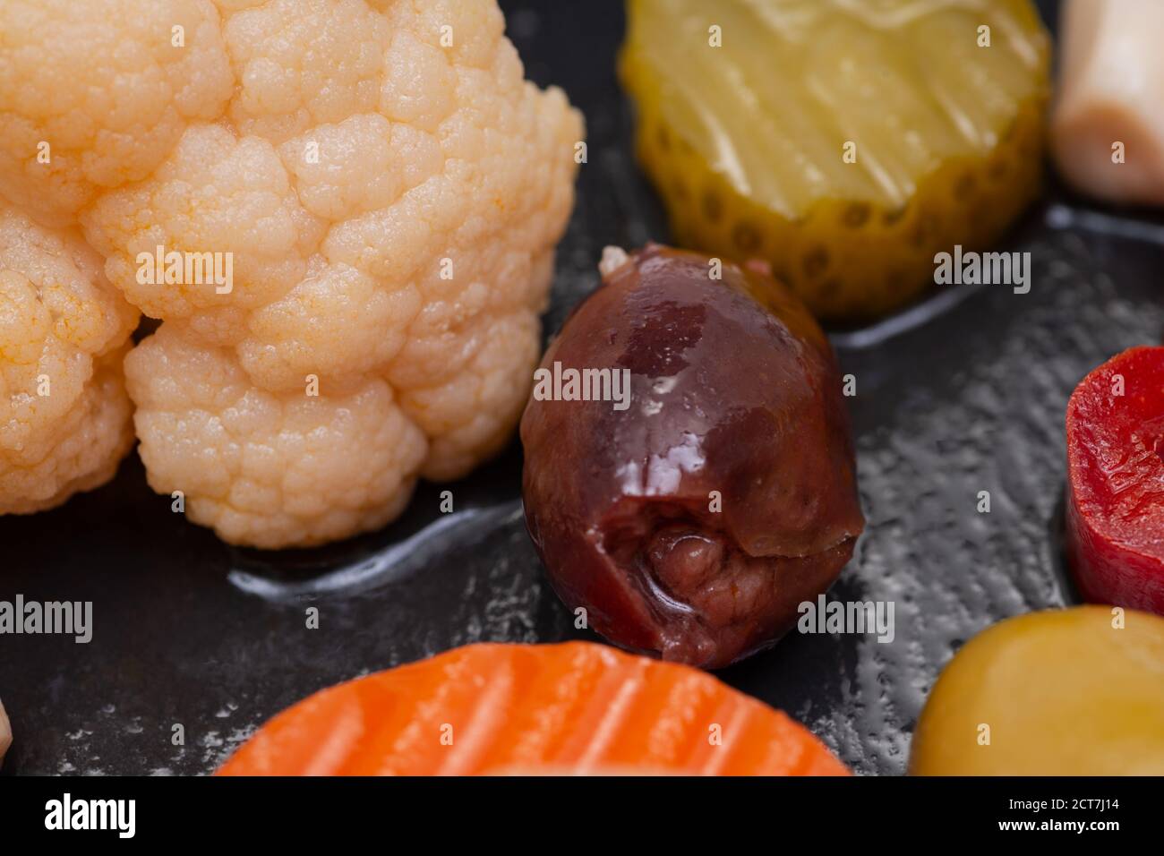 Mediterranean marinated veggie medley with olives preserved in natural ...
