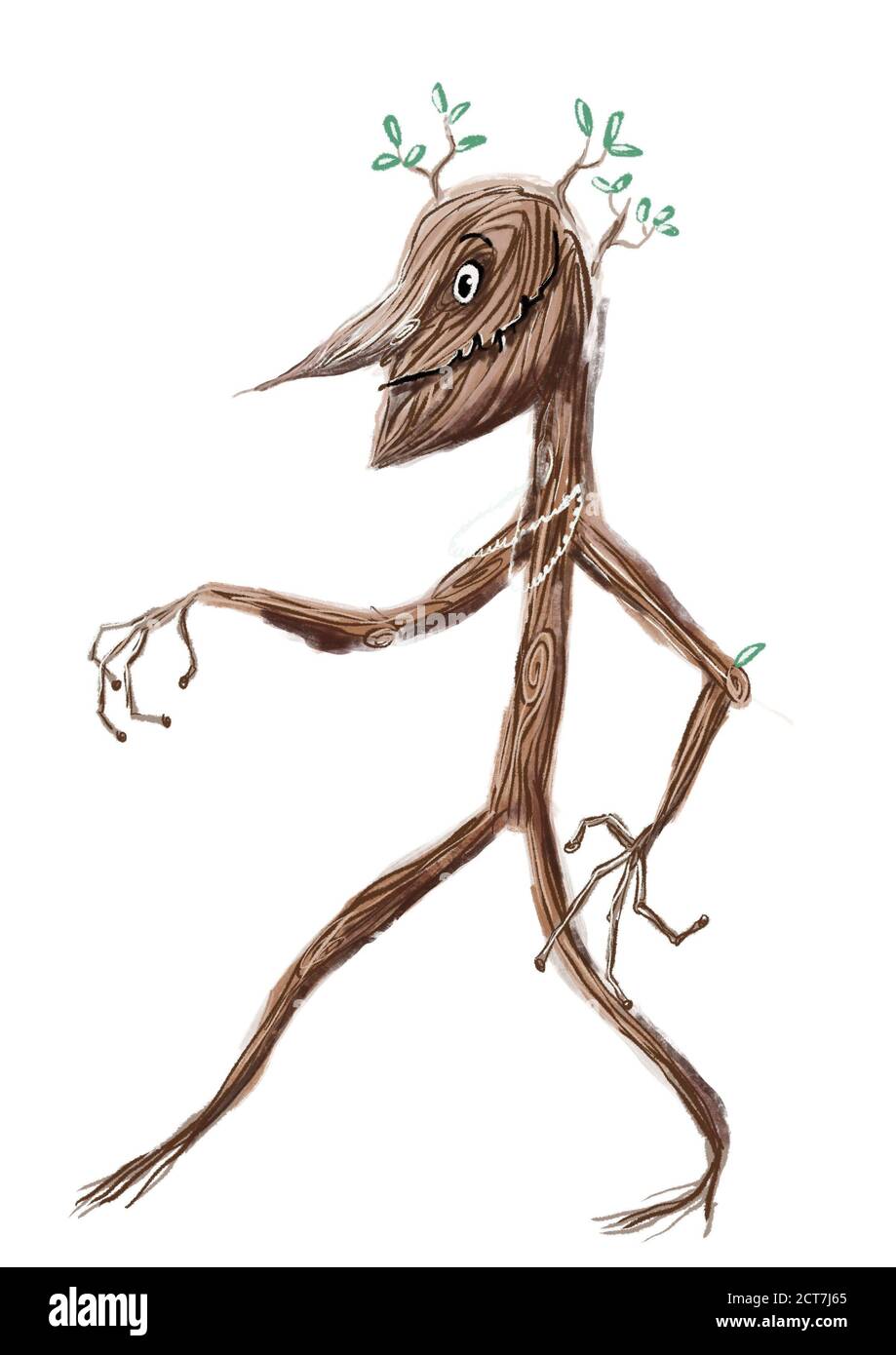 stick man of the forest illustration Stock Photo - Alamy