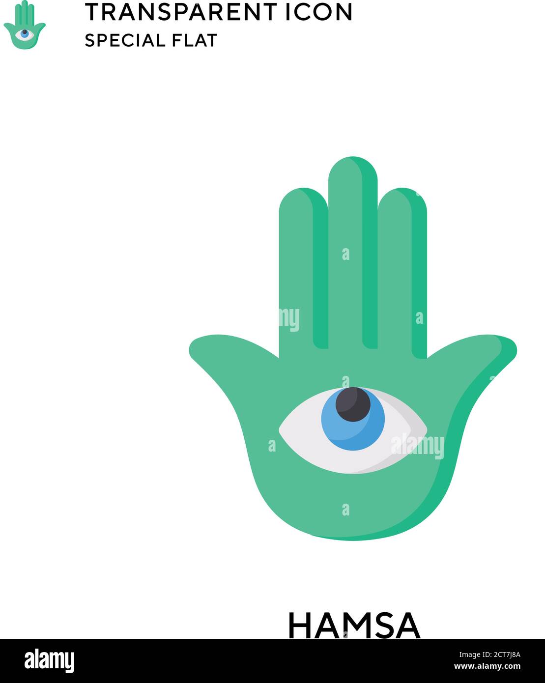 Hamsa hand icon vector vectors Cut Out Stock Images & Pictures - Alamy