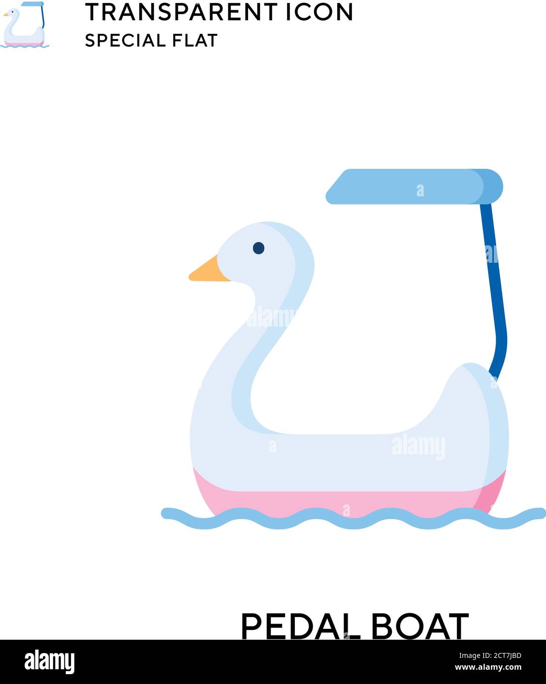 Pedal boat vector icon. Flat style illustration. EPS 10 vector Stock ...