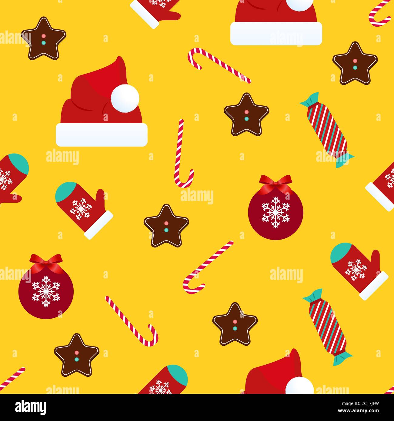 Bright Christmas wrapping Vector illustration in flat design Stock ...