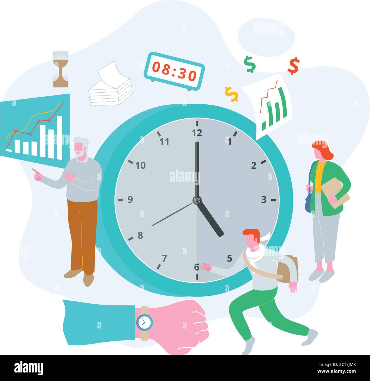 Time management illustration Stock Vector Image & Art - Alamy
