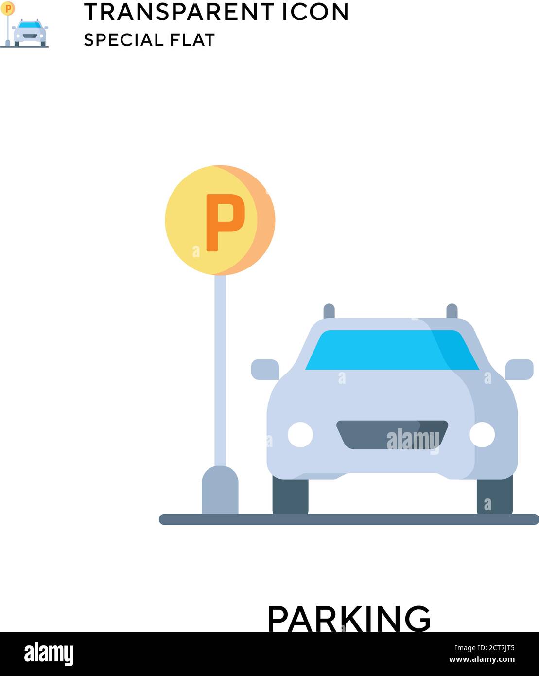 Parking vector icon. Flat style illustration. EPS 10 vector Stock ...