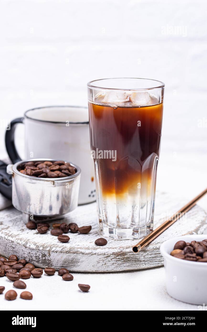 Espresso tonic, trendy coffee drink Stock Photo - Alamy