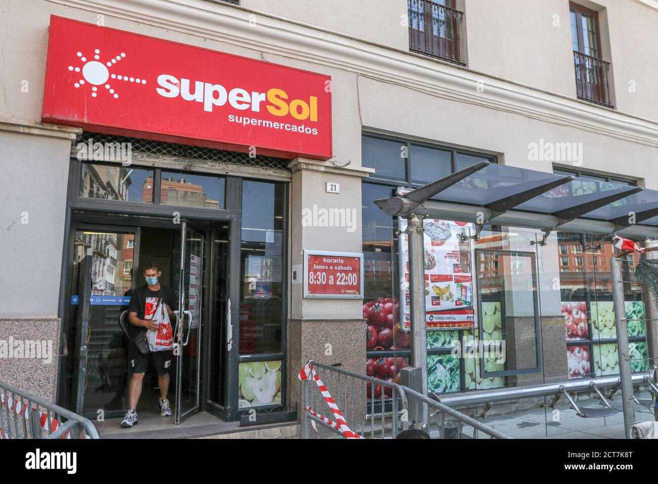 September 21, 2020: 21 September 2020 (Malaga) View of a supermarket of ...