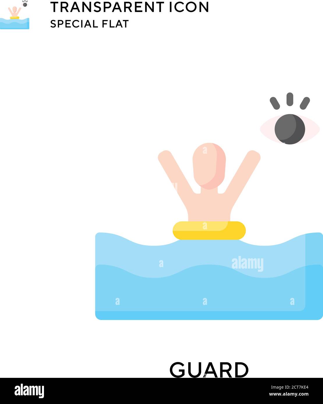 Guard vector icon. Flat style illustration. EPS 10 vector Stock Vector ...