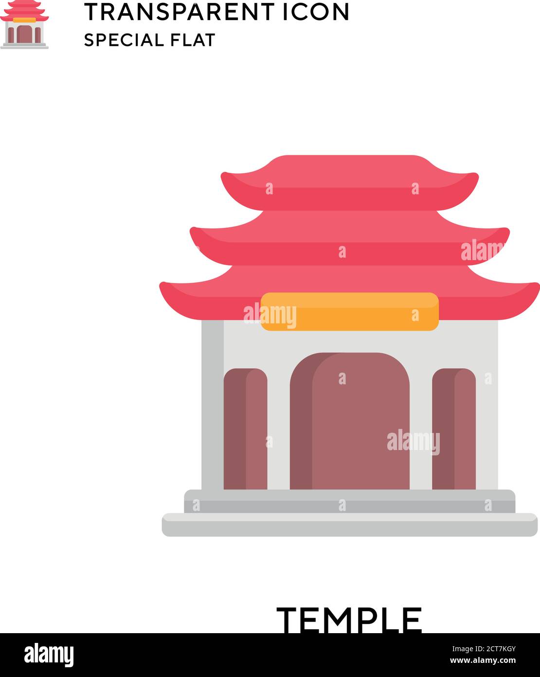 Temple vector icon. Flat style illustration. EPS 10 vector Stock Vector ...