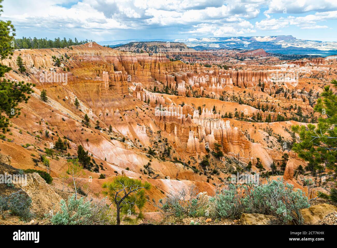 Sunset Point lookout in Bryce Canyon National Park in Utah Stock Photo ...