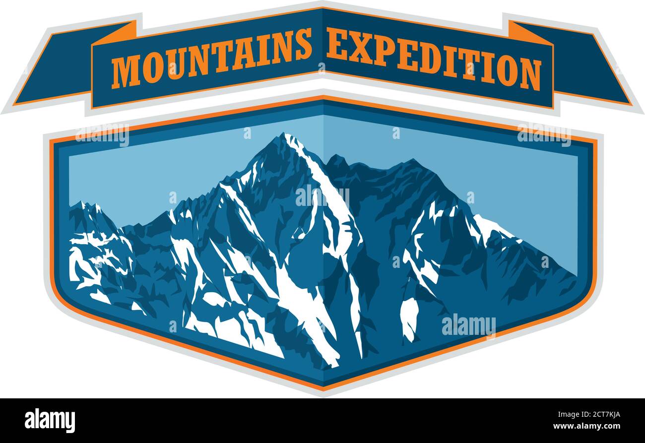 Vector Mountains Emblem logo illustration Stock Vector Image & Art - Alamy