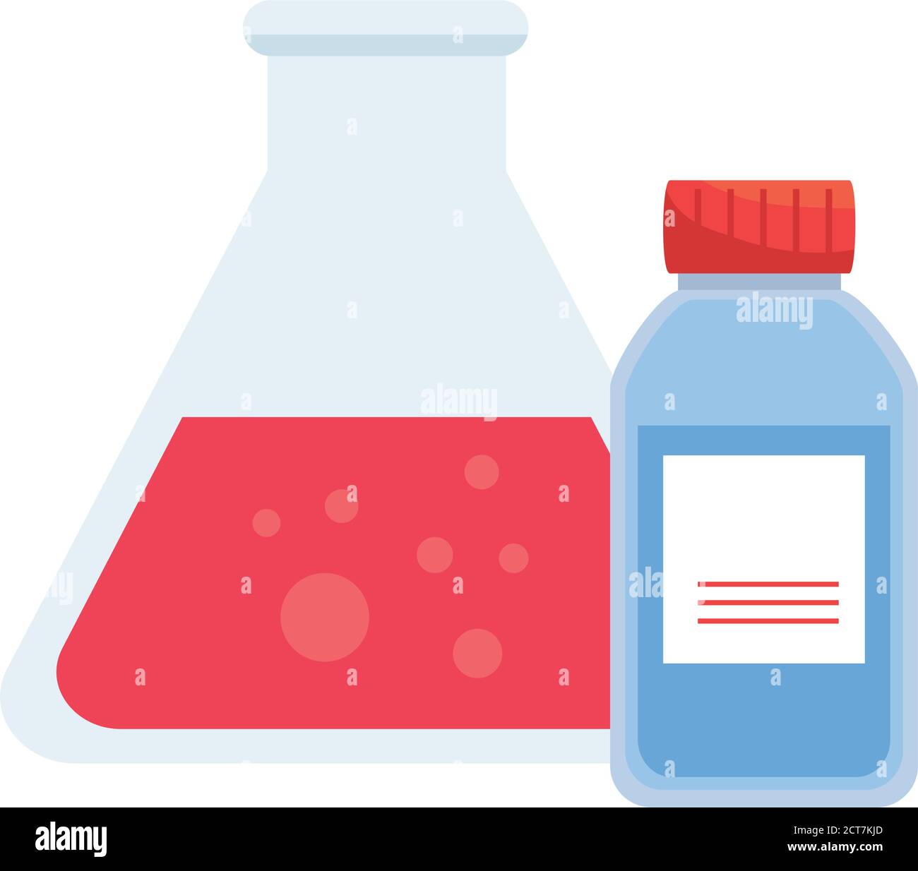 laboratory bottle with label and flask vector design Stock Vector Image ...
