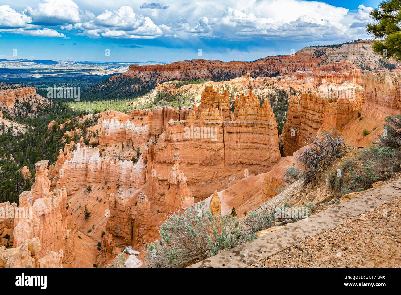 Sunset Point lookout in Bryce Canyon National Park in Utah Stock Photo ...